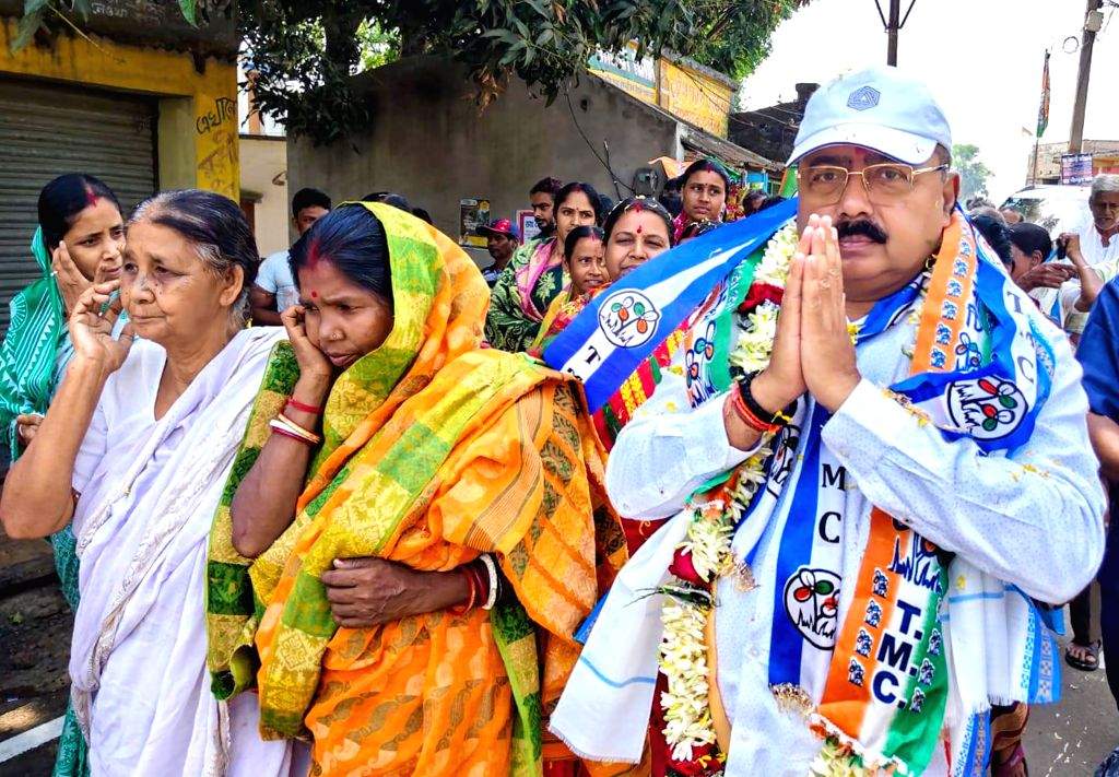 TMC Candidate Abhijit Sinha Campaigns in Labpur Constituency