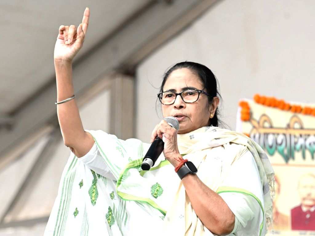TMC Supremeo and West Bengal Chief Minister Mamata Banerjee during an ...
