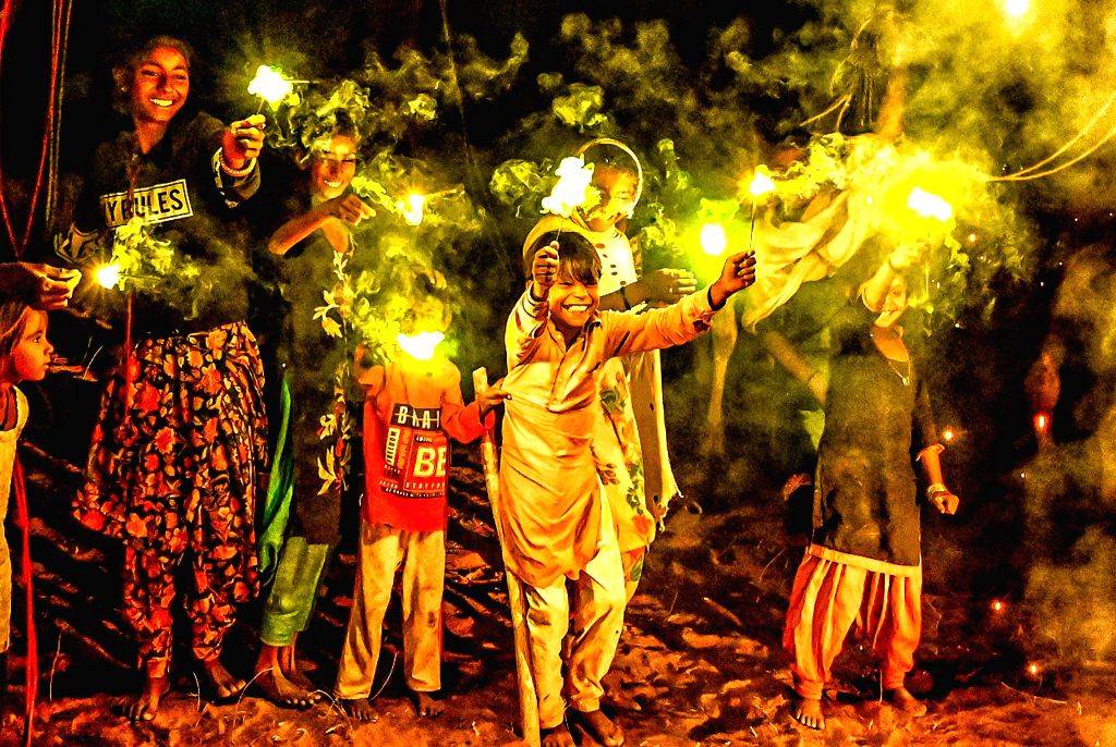 Tourists celebrate Diwali