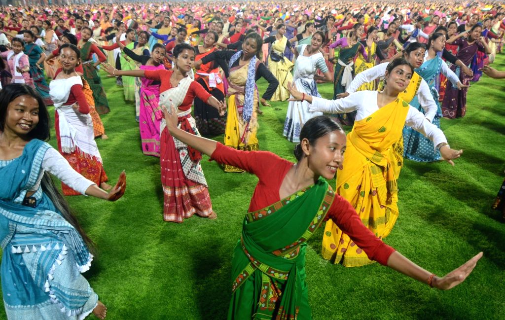 Free photo :Traditional Bihu dancers of Assam performing during the ...
