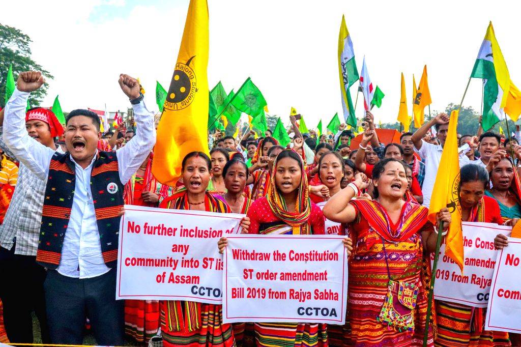 Tribal organisations hold mass rally on scheduling issue
