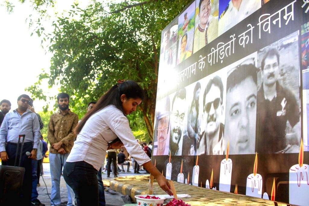 Tribute to Pahalgam terror attack victim