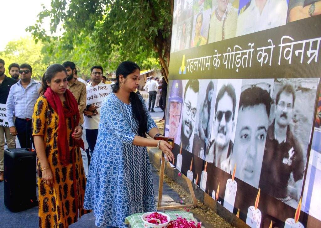 Tribute to Pahalgam terror attack victim