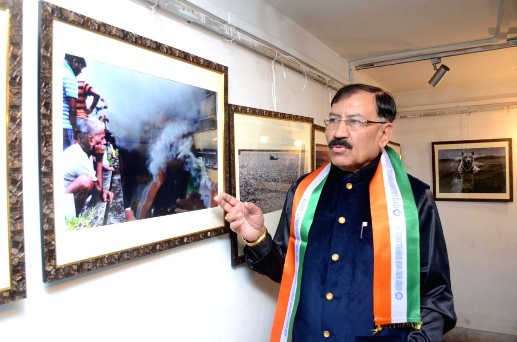 Prasun Banerjee at a photo exhibition