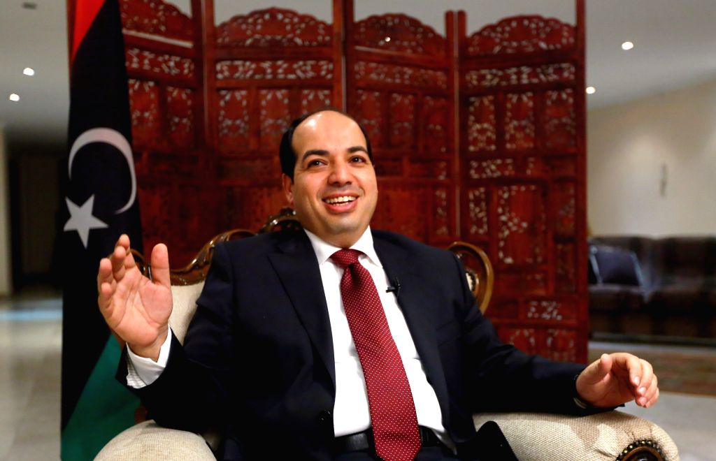 Libya's politician Ahmed Maitiq receives an interview