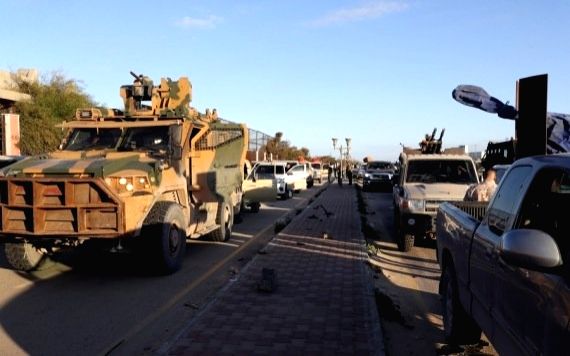 Tripoli : Military vehicles are seen in the Libyan capital of Tripoli.