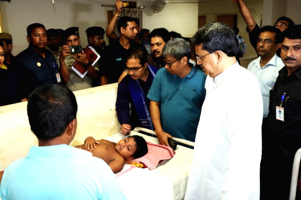 Tripura Chief Minister Manik Saha visits people who suffered injuries ...