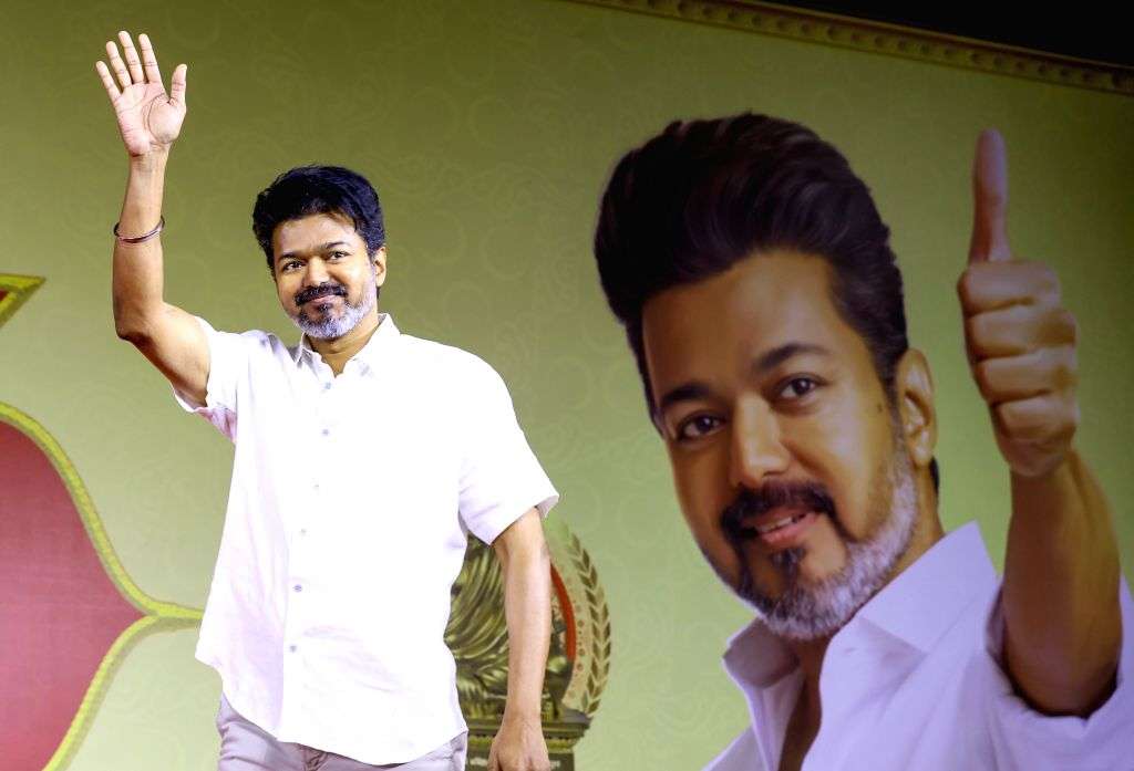 TVK chief Vijay felicitates top Class 10 and 12 students in Mahabalipuram