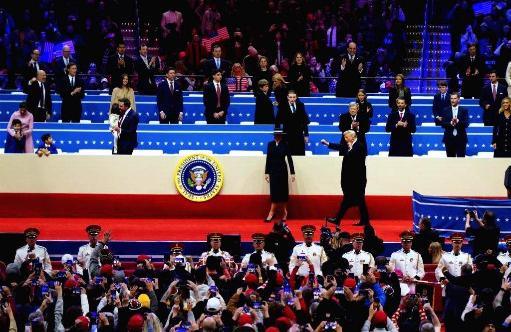 U.S. President Donald Trump attends his presidential parade at Capital ...
