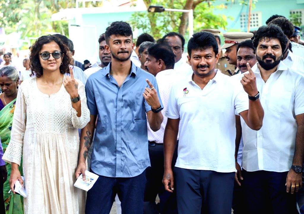 Udhayanidhi Stalin Casts Vote in Chennai