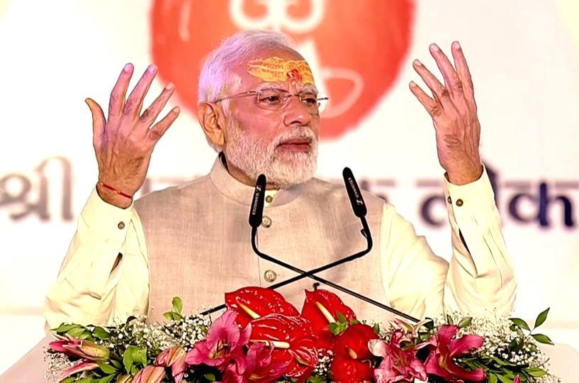 Ujjain : Prime Minister Narendra Modi addressing during the ...