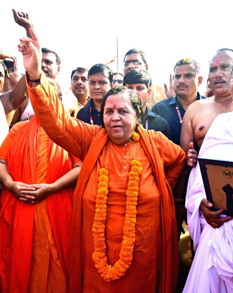 Uma Bharti Participates in Ganga Swachhata Shraddha Sankalp Abhiyan