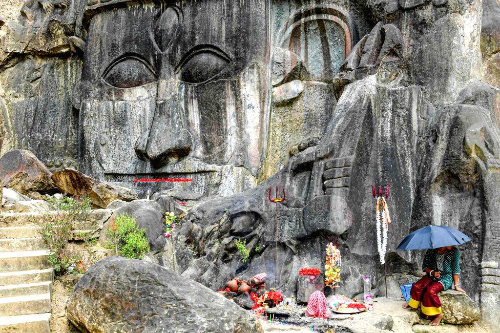 A view of the Unakoti's Ancient Rock