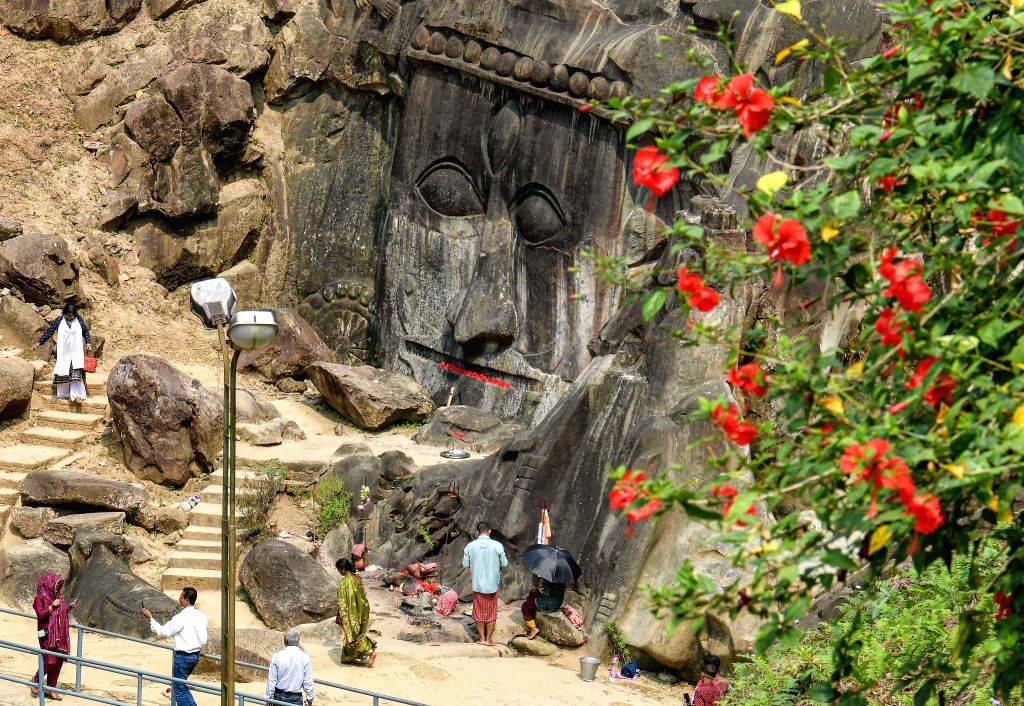 A view of the Unakoti's Ancient Rock