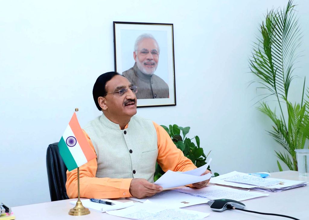 Ramesh Pokhriyal 'Nishank' at online ARIIA-2020 Awards Ceremony