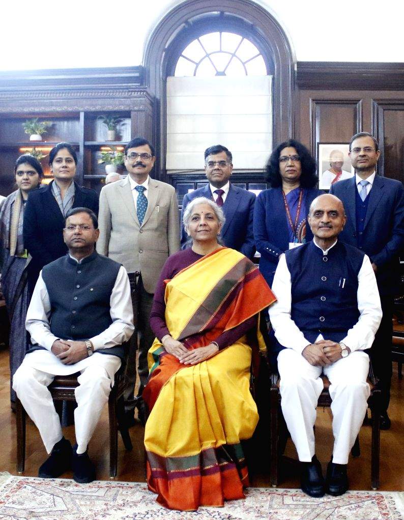 Union Finance Minister Nirmala Sitharaman with Ministers of State ...