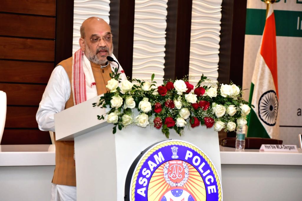 Union Home Minister Amit Shah addresses during a meeting