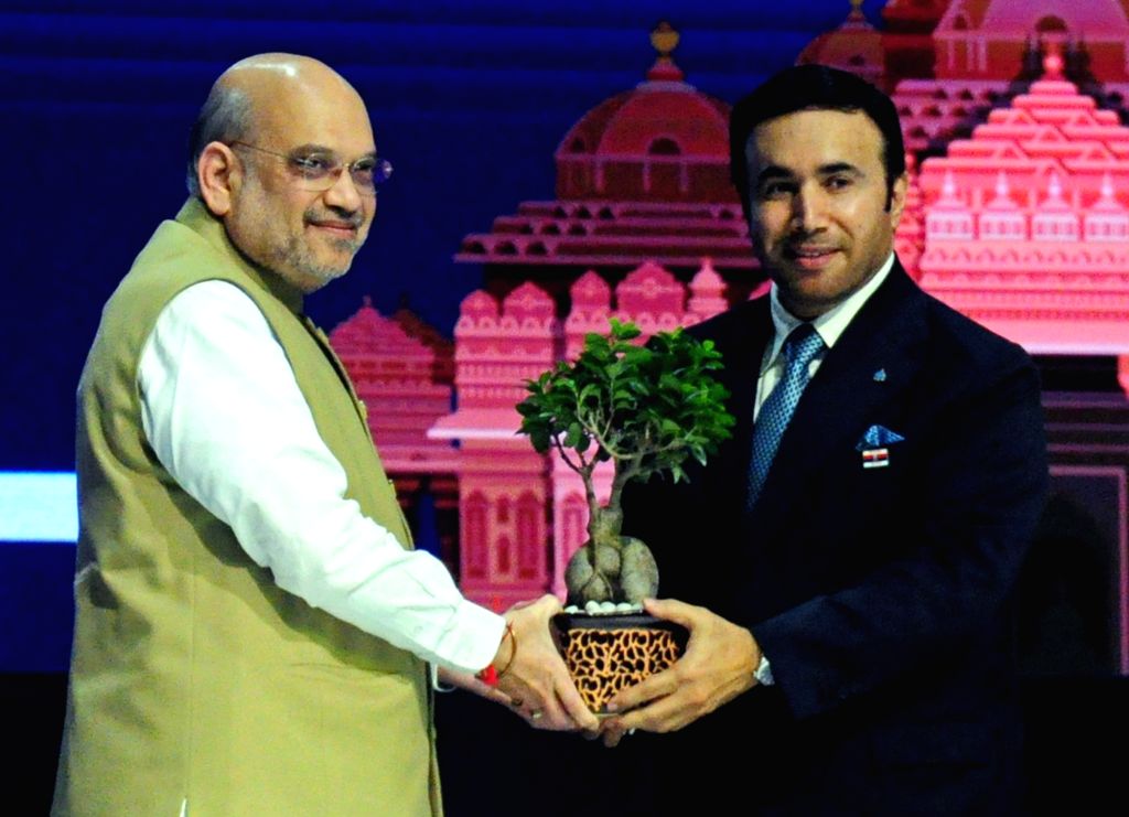 Union Home Minister Amit Shah being felicitated by INTERPOL President ...