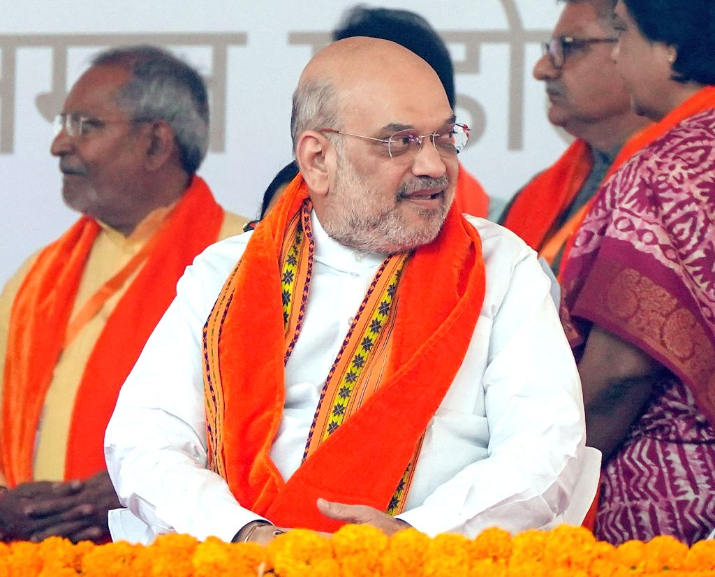 : Gandhinagar: Union Home Minister Amit Shah during the swearing-in ...