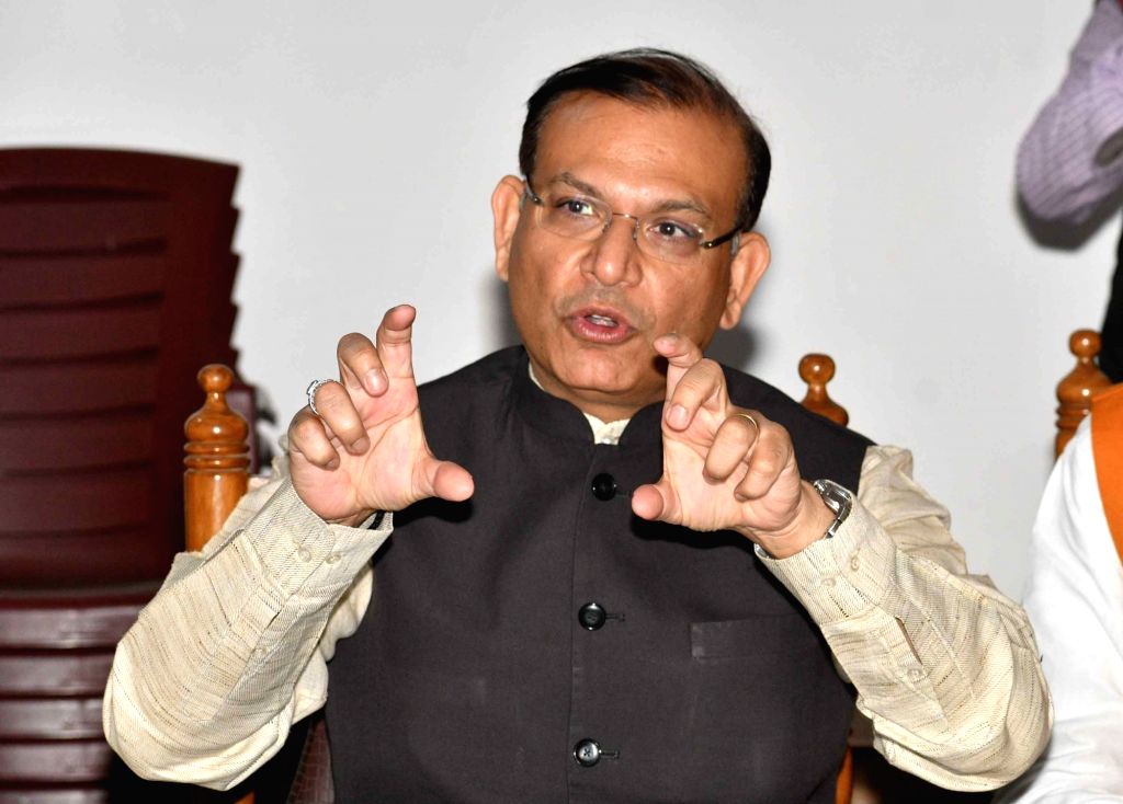 Jayant Sinha during a party meeting