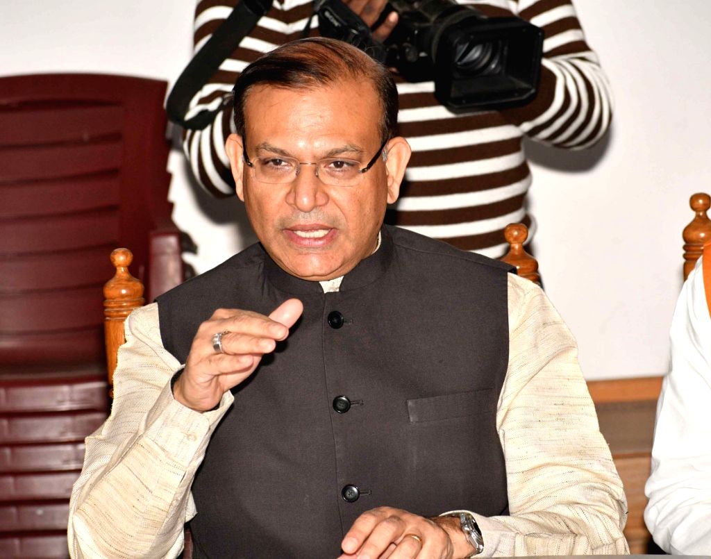 Jayant Sinha during a party meeting