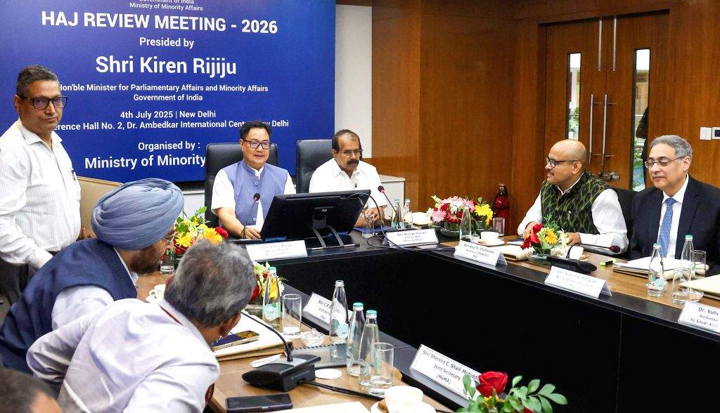 Union Minister Kiren Rijiju Attends Haj 2026 Review Meeting