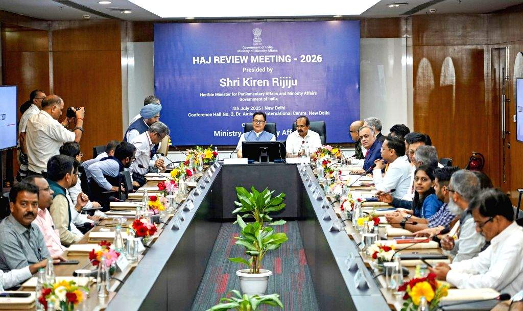 Union Minister Kiren Rijiju Attends Haj 2026 Review Meeting