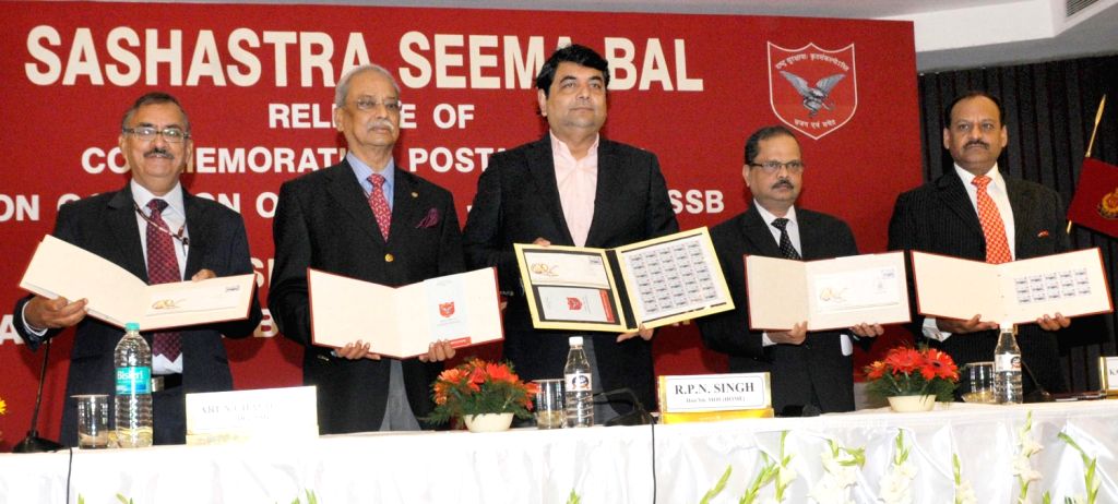 R P N. Singh releases a Postal Stamp on Golden Jubilee of SSB