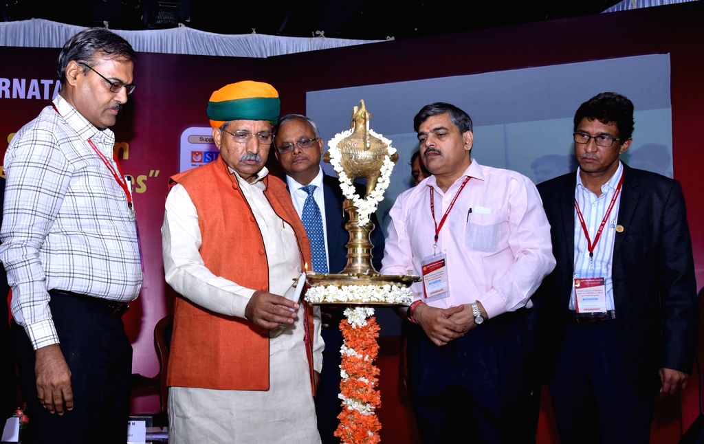 Arjun Ram Meghwal during a conference