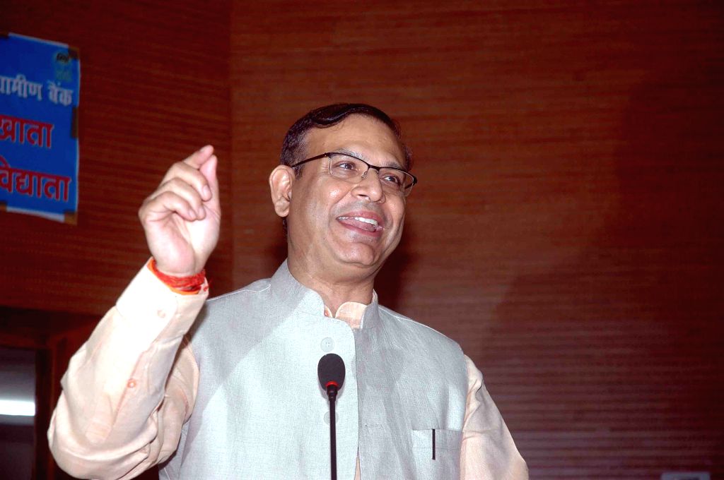 Jayant Sinha addresses during a programme