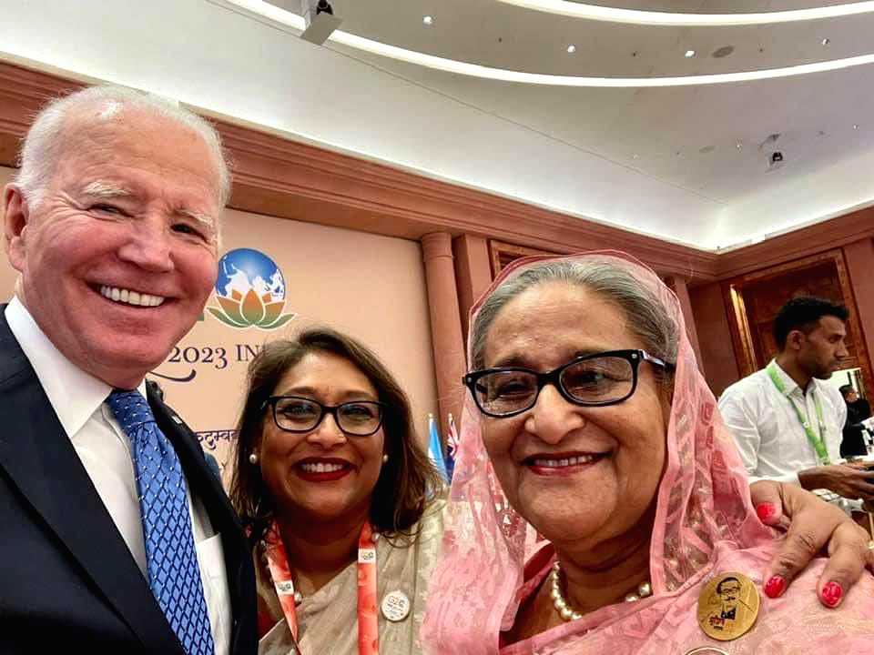 US President Joe Biden with Bangladesh Prime Minister Sheikh Hasina