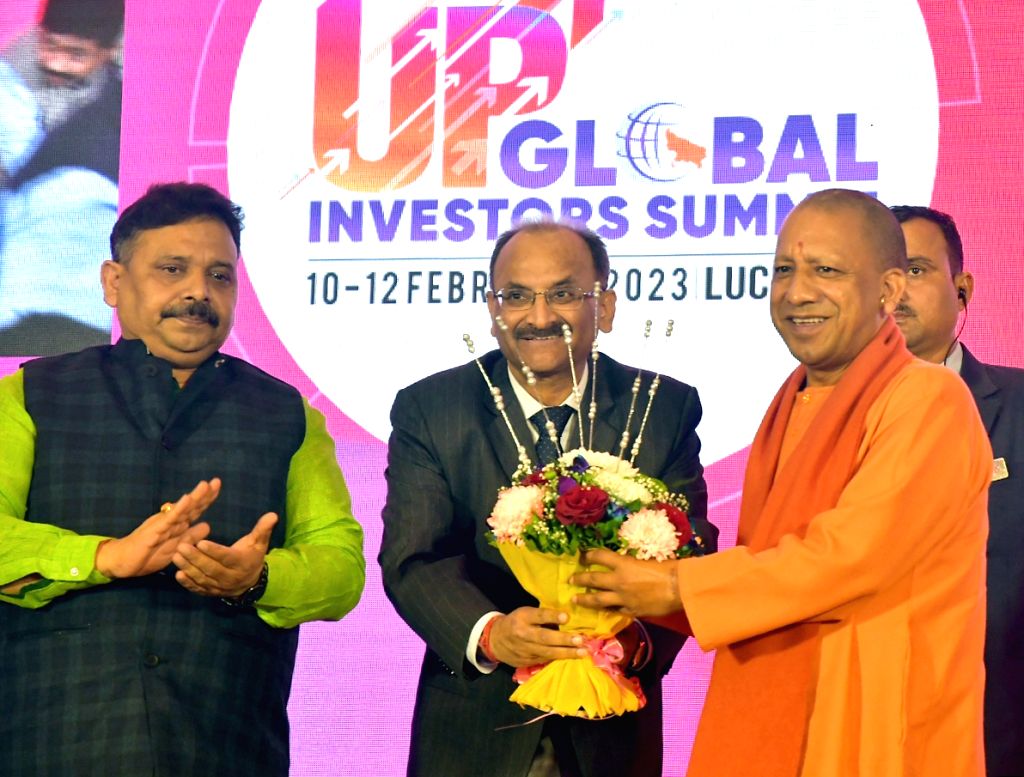: Mumbai: Uttar Pradesh CM Yogi Adityanath during the UP Global ...