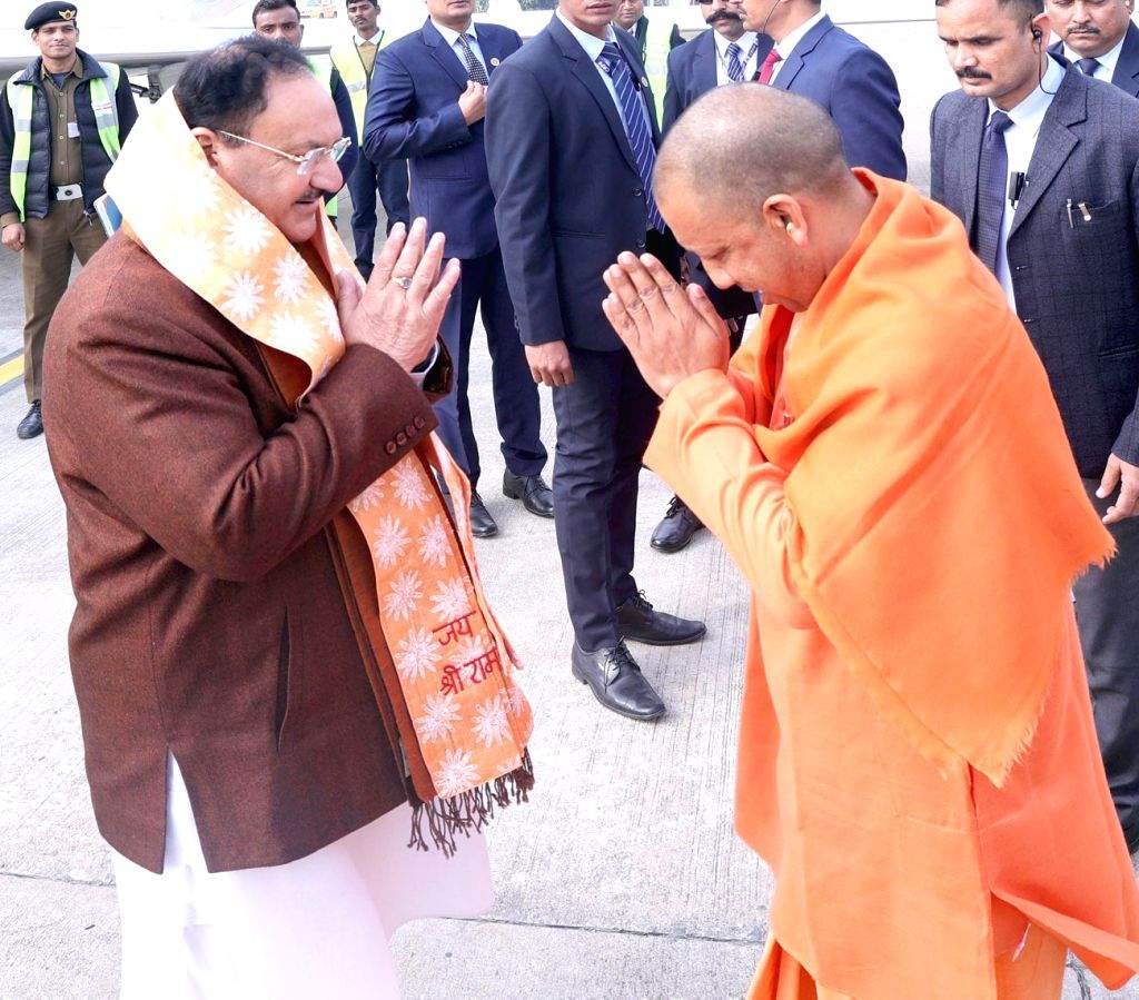 Uttar Pradesh Chief Minister Yogi Adityanath receives BJP National ...