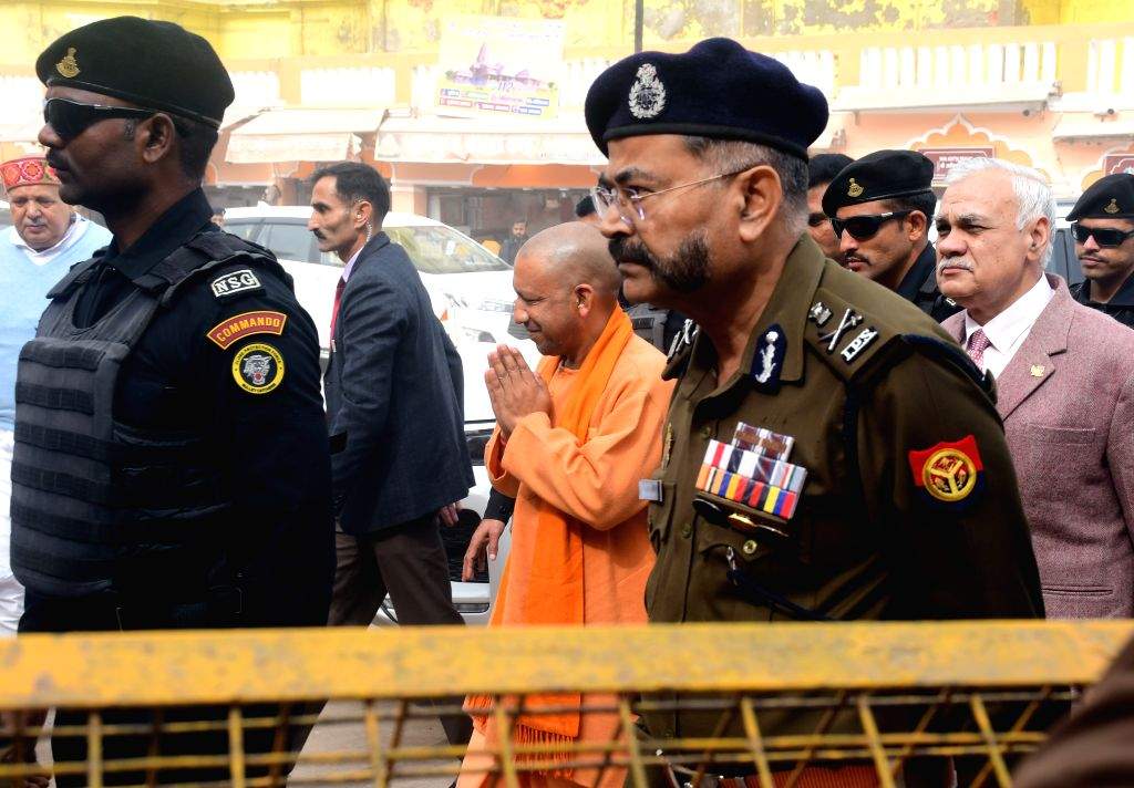 Uttar Pradesh Chief Minister Yogi Adityanath visits Hanumangari Temple