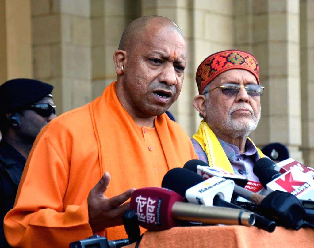Uttar Pradesh Chief Minister Yogi Adityanath addresses to the media ...