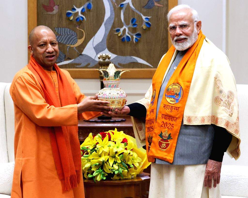Uttar Pradesh Chief Minister Yogi Adityanath meets Prime Minister ...
