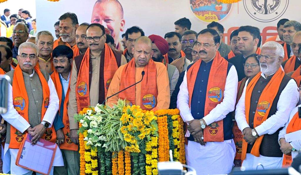 Uttar Pradesh Chief Minister Yogi Adityanath addresses after the ...