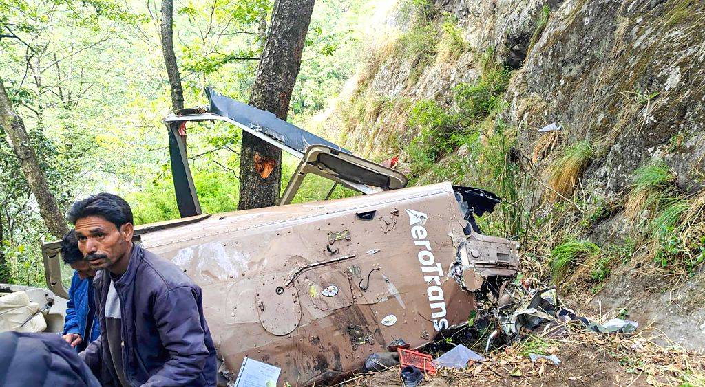 Helicopter Crash Near Gangani