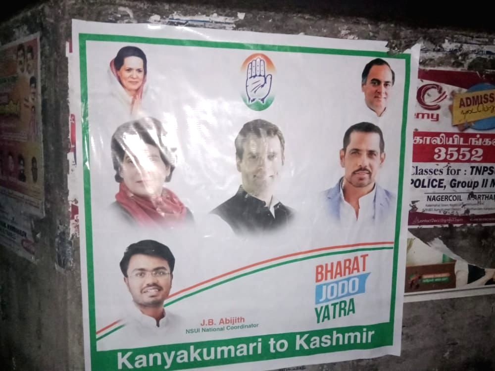 Vadra puts up posters with his pic along with Rahul, Priyanka in ...