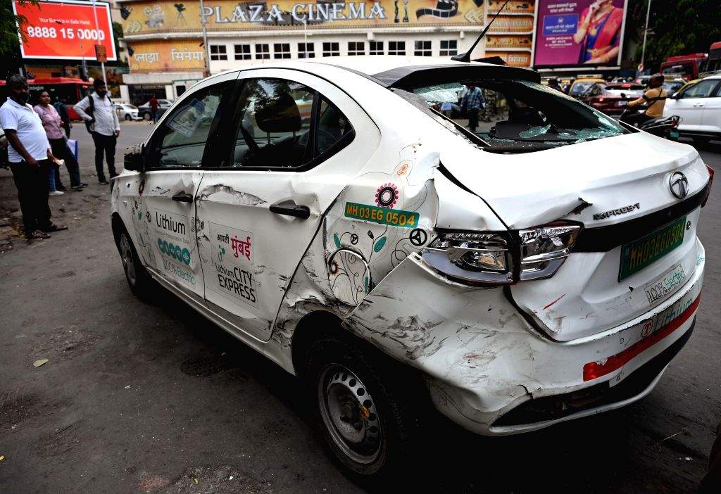 Vehicles Damaged After BEST Bus Crash Near Plaza Cinema