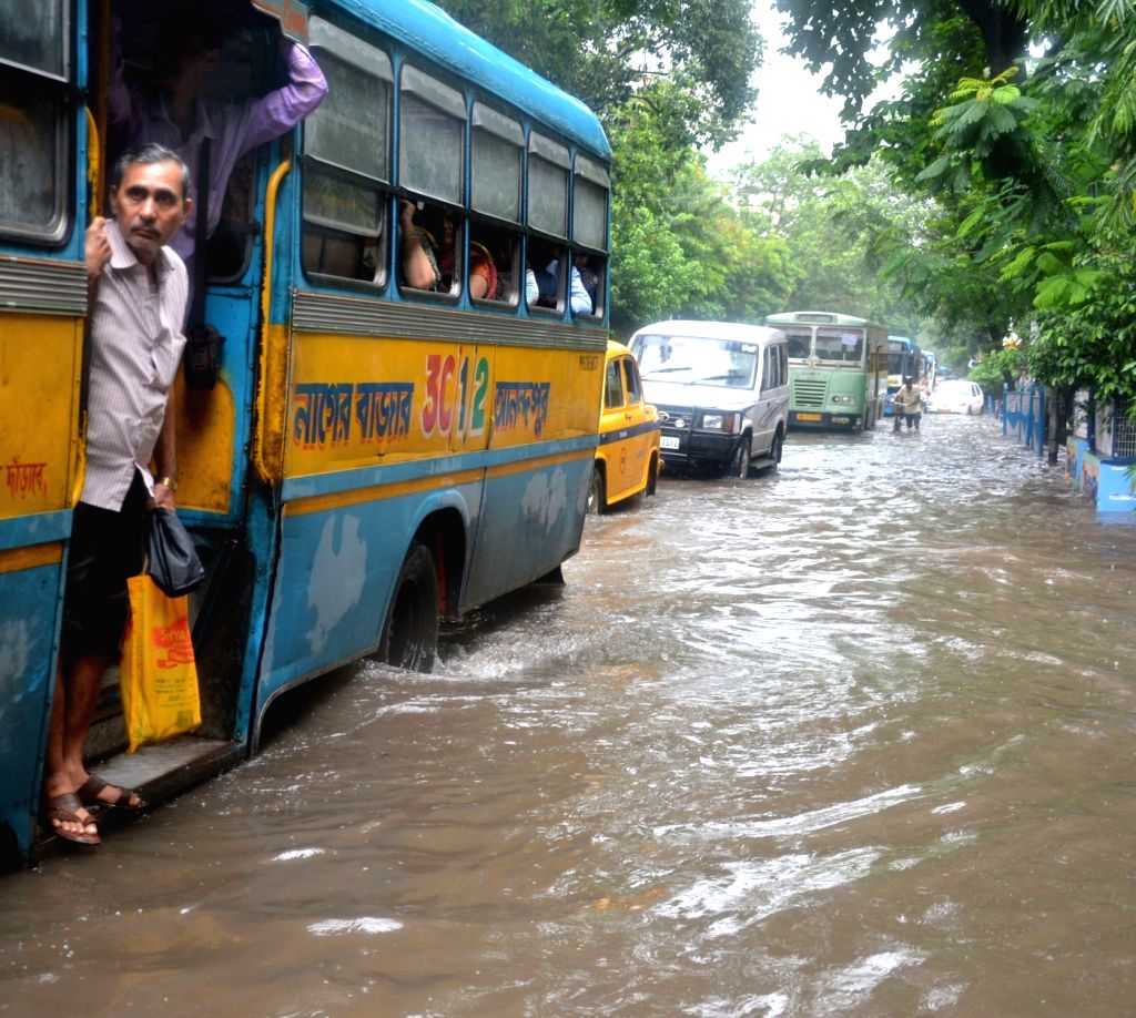 Heavy rains - Water-logged streets