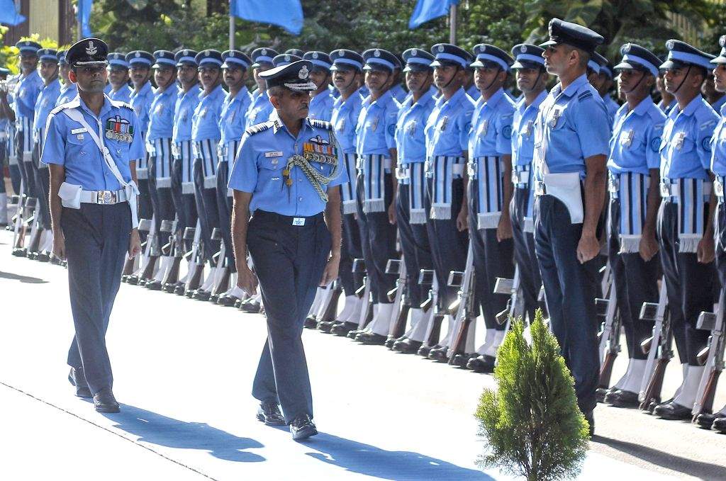 Vice Chief of Air Staff Air Marshal SP Dharkar receives the Guard of Honour