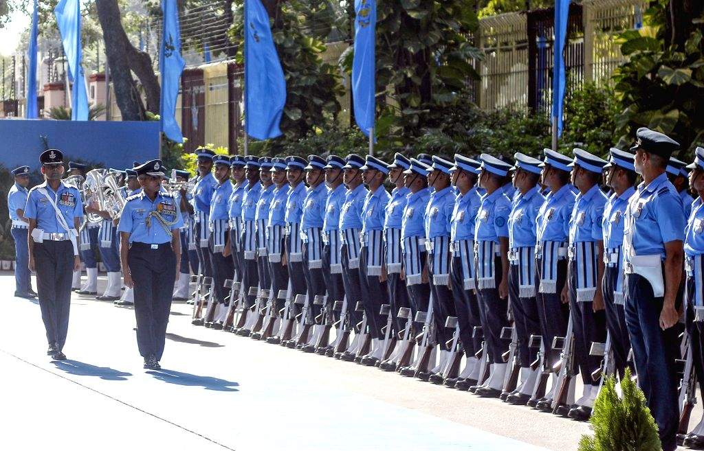 Vice Chief of Air Staff Air Marshal SP Dharkar receives the Guard of Honour