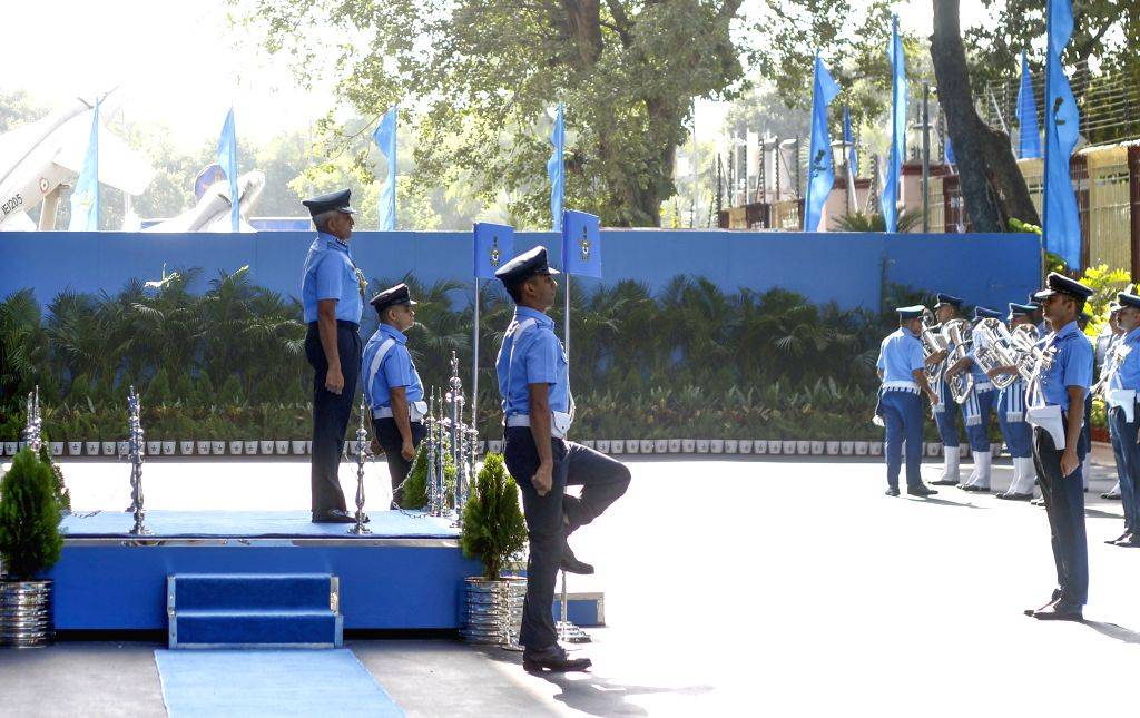 Vice Chief of Air Staff Air Marshal SP Dharkar receives the Guard of Honour