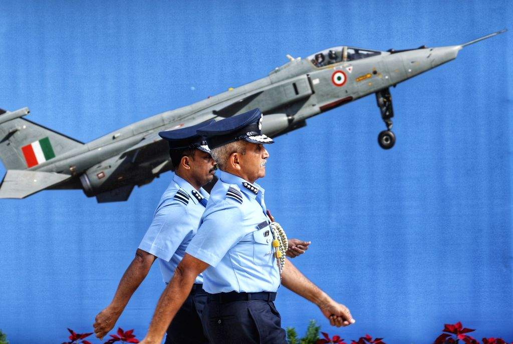 Vice Chief of Air Staff Air Marshal SP Dharkar receives the Guard of Honour