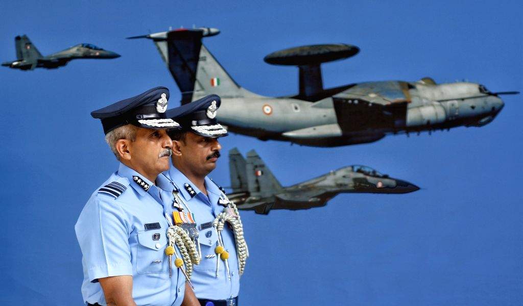Vice Chief of Air Staff Air Marshal SP Dharkar receives the Guard of Honour