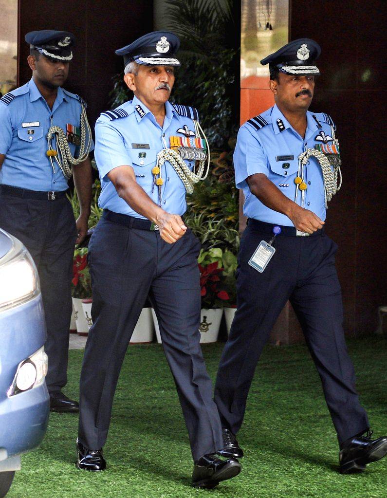 Vice Chief of Air Staff Air Marshal SP Dharkar receives the Guard of Honour