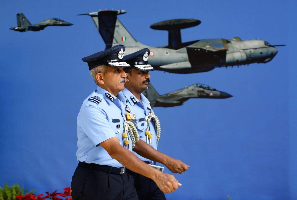 Vice Chief of Air Staff Air Marshal SP Dharkar receives the Guard of Honour