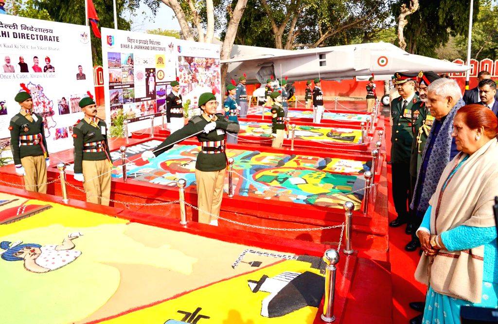 Vice-President Jagdeep Dhankhar visits the Flag Area during the ...