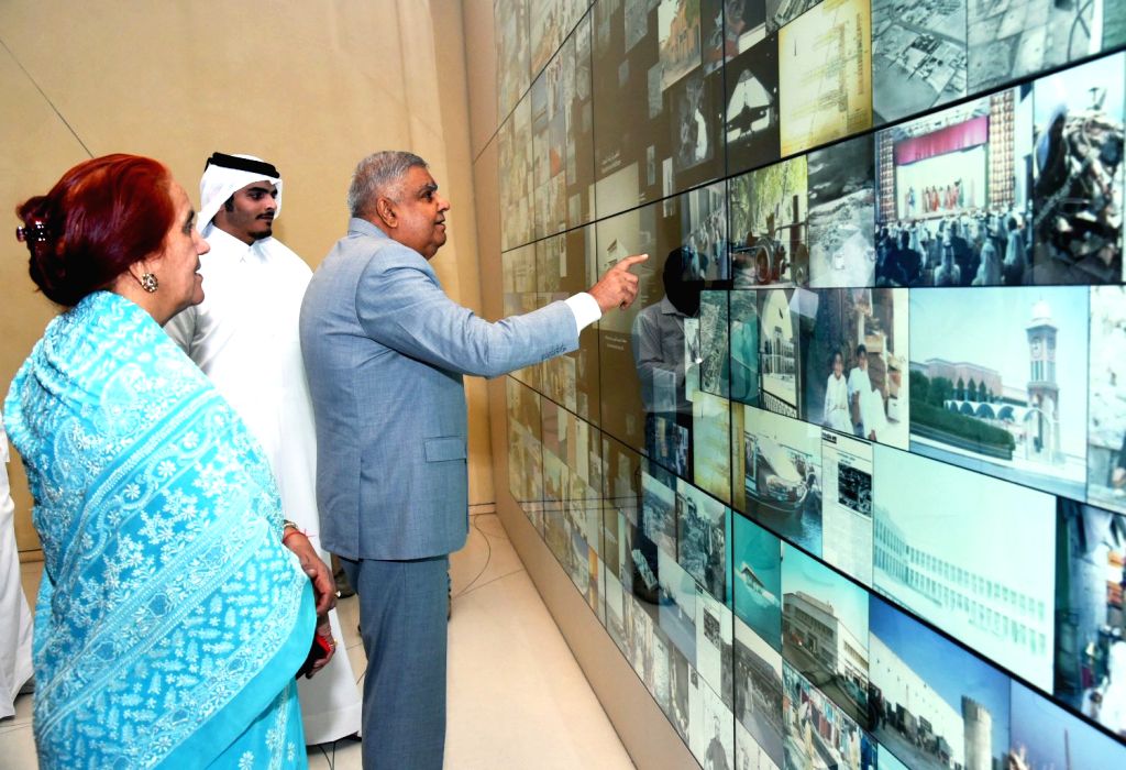 Doha: Vice President Jagdeep Dhankhar with First Lady Dr. Sudesh ...